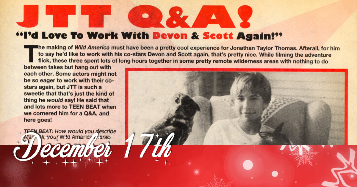 December 17th - JTT Q&A! - JTTArchive.Net